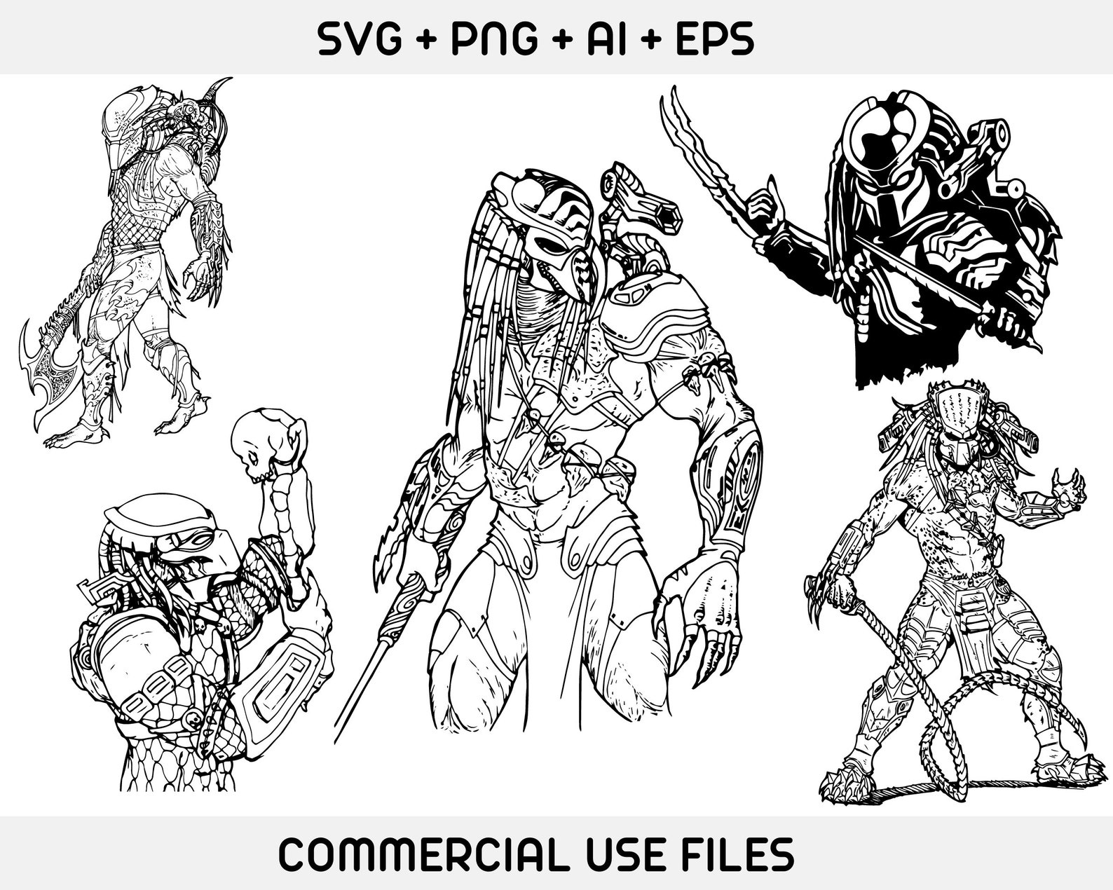 Predator Svg Bundlepredator SVG Predator Clip Art - Etsy UK