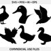 Duck SVG Animal Svgduck Silhouettesvg Cut Filesduck Bundle - Etsy