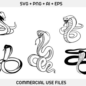Cobra SVG, Cobra SVG Bundle, Cobra Clipart, Cobra Files for Cricut, Cut ...