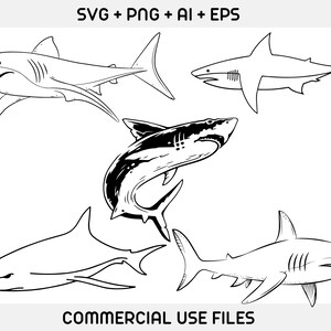 Shark Svg Bundle, Shark Fish Svg, Shark Design Svg, Animal Svg, Baby ...