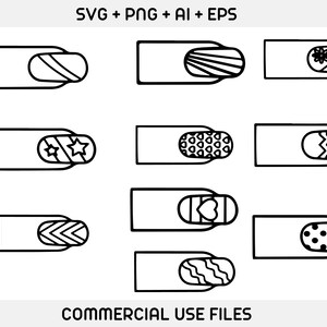 Nail Svg Bundle, Nails Svg, Nails Print Svg, Nail Design Svg, Nail Cut ...