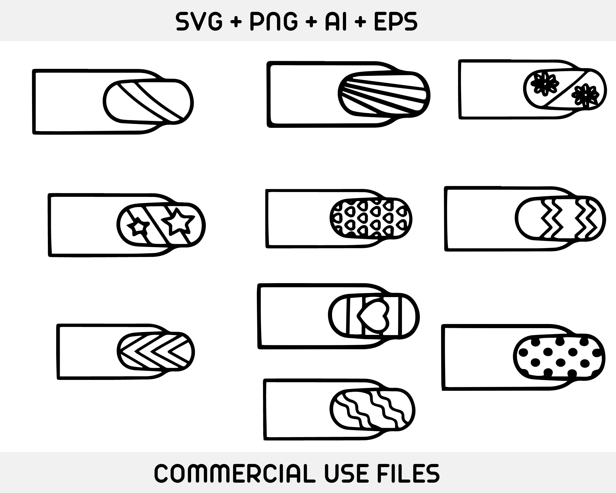 Nail Svg Bundle Nails Svg Nails Print Svg Nail Design Svg - Etsy