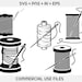 Thread With a Needle Svg, Spool of Thread Svg File,sewing Svg, Sewing ...