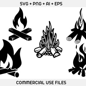 Campfire Svg, Bonfire SVG, Camping Svg, Campfire Clipart, Fire Svg ...