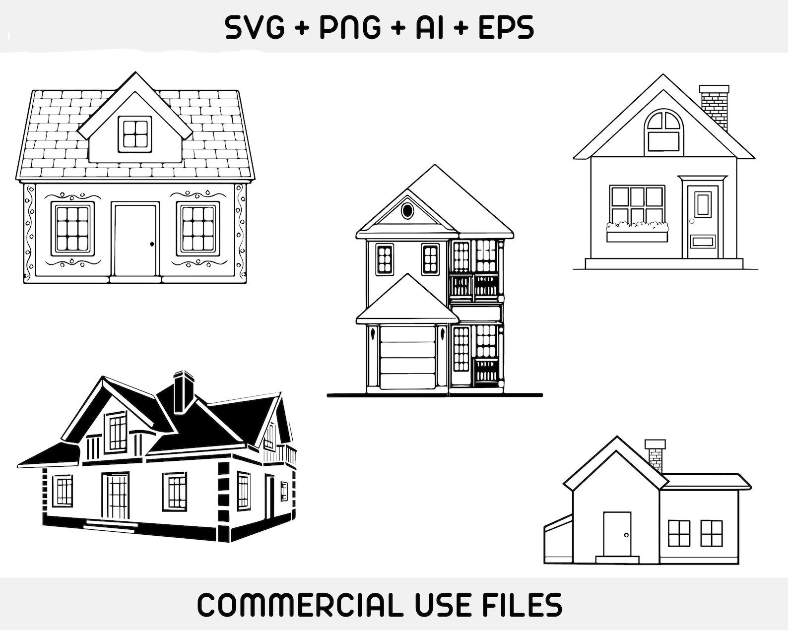 House Svg Bundle Home Svg Villa Svg Building Svg House - Etsy UK