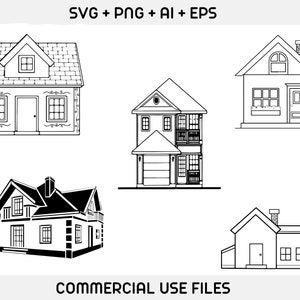House Svg Bundle, Home Svg, Villa Svg, Building Svg, House Farm Clipart ...