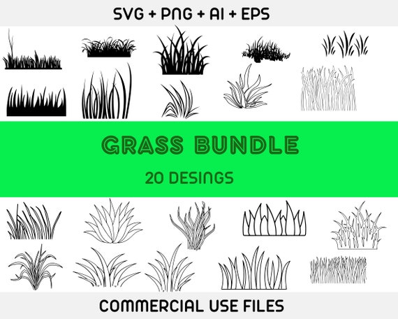 GRASS SVG BUNDLE Grass Svg Clipart Wild Grass Svg Cut Files - Etsy UK