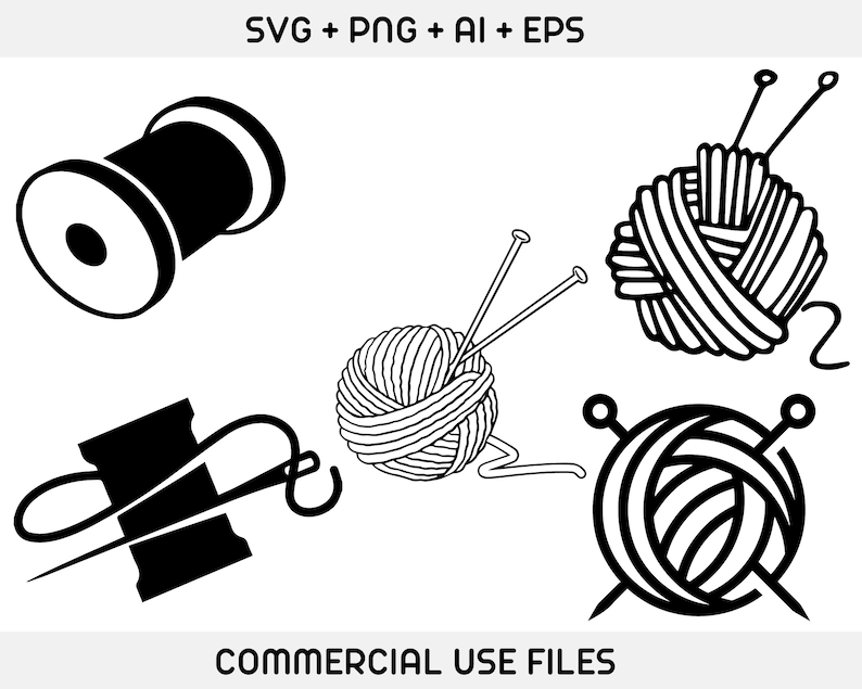 Thread With a Needle Svg Spool of Thread Svg Filesewing Svg - Etsy