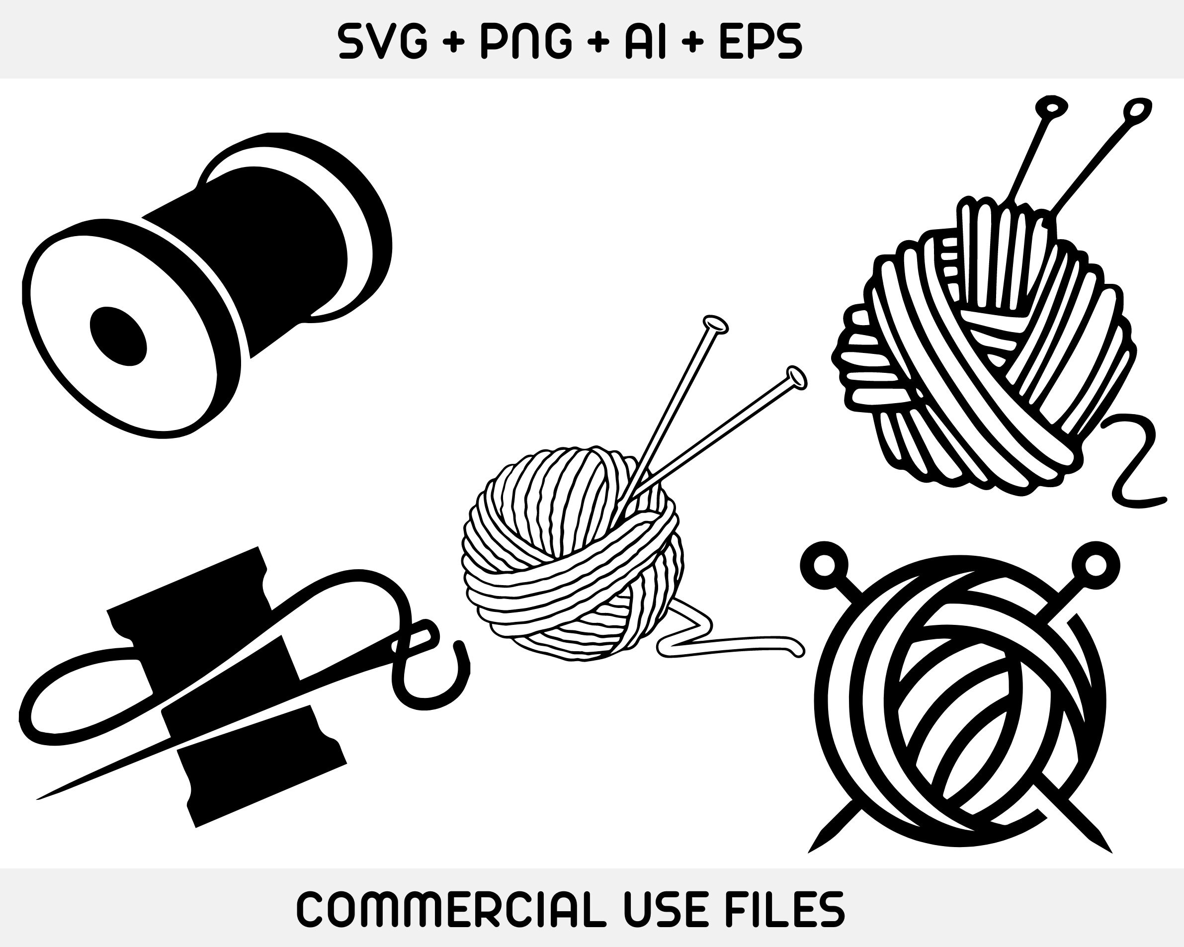 Thread With a Needle Svg Spool of Thread Svg Filesewing Svg - Etsy ...