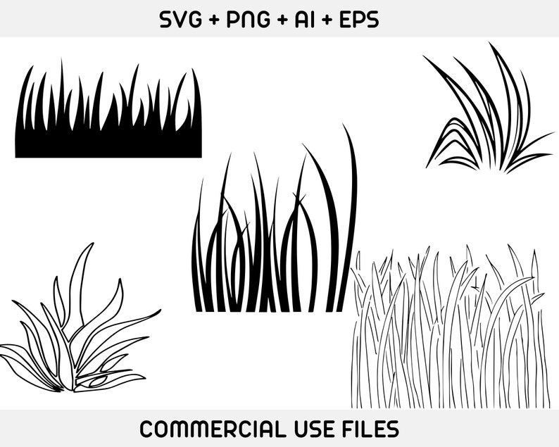 GRASS SVG BUNDLE Grass Svg Clipart Wild Grass Svg Cut Files - Etsy