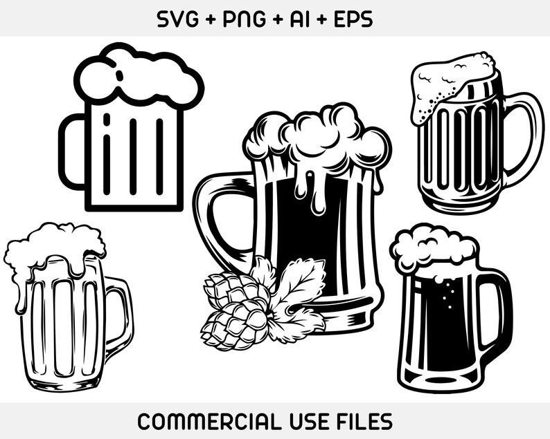 Beer Svg Beers Cheers Svg Beer Mugs Svg Drinking Svg Beer Etsy