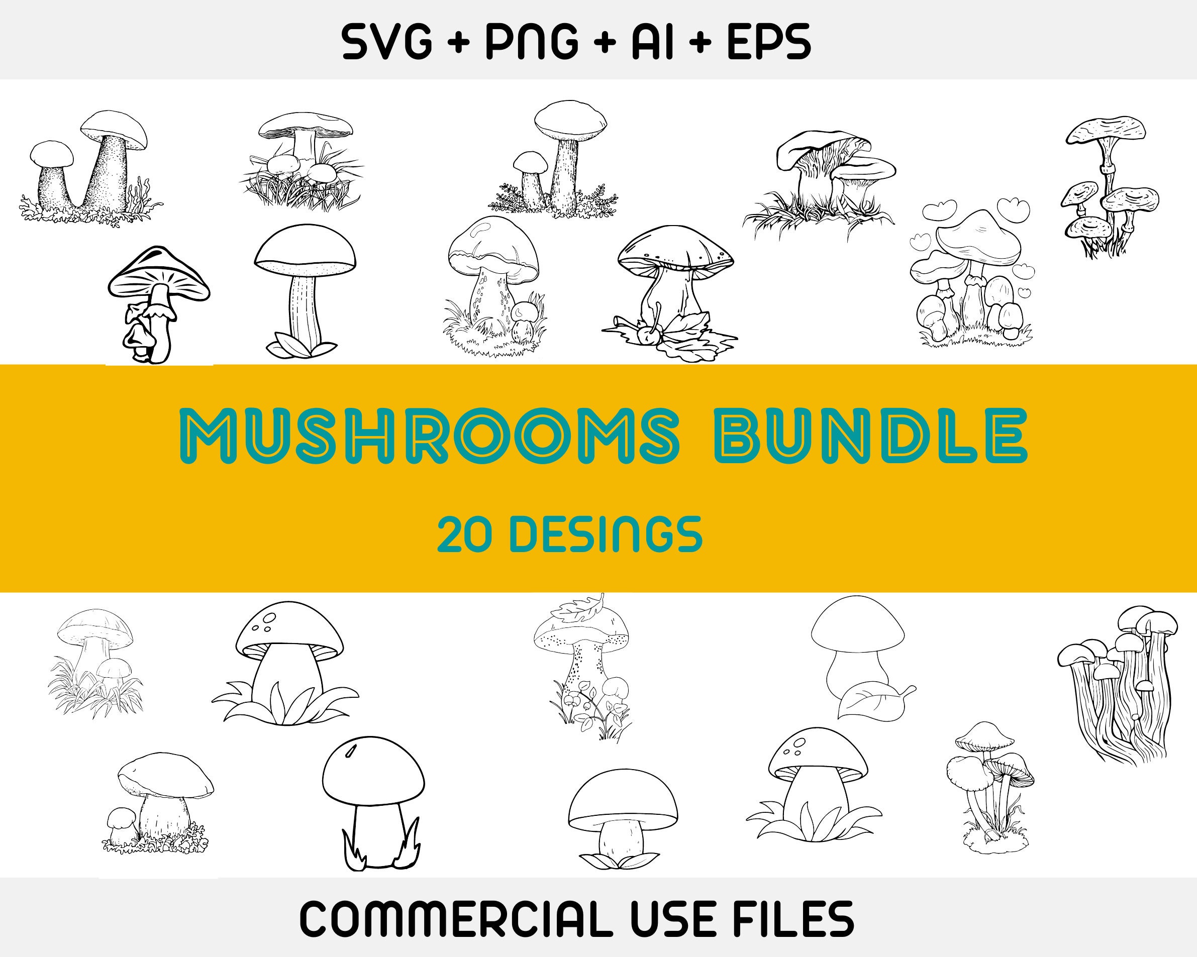 Mushroom Svg Bundle Mushroom Svg Mushroom Clipart Magic - Etsy Hong Kong