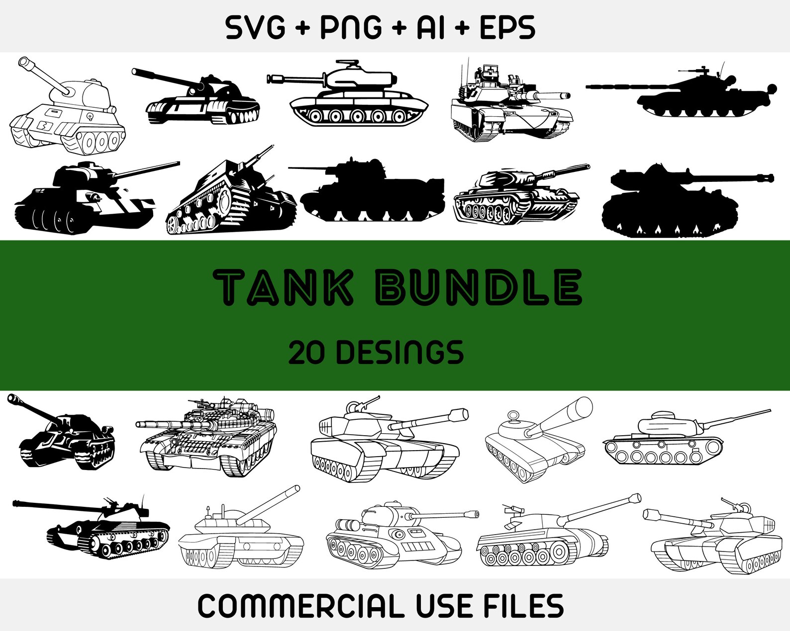 Tank SVG Bundle Military Tank SVG Army Tank Svgunited - Etsy UK
