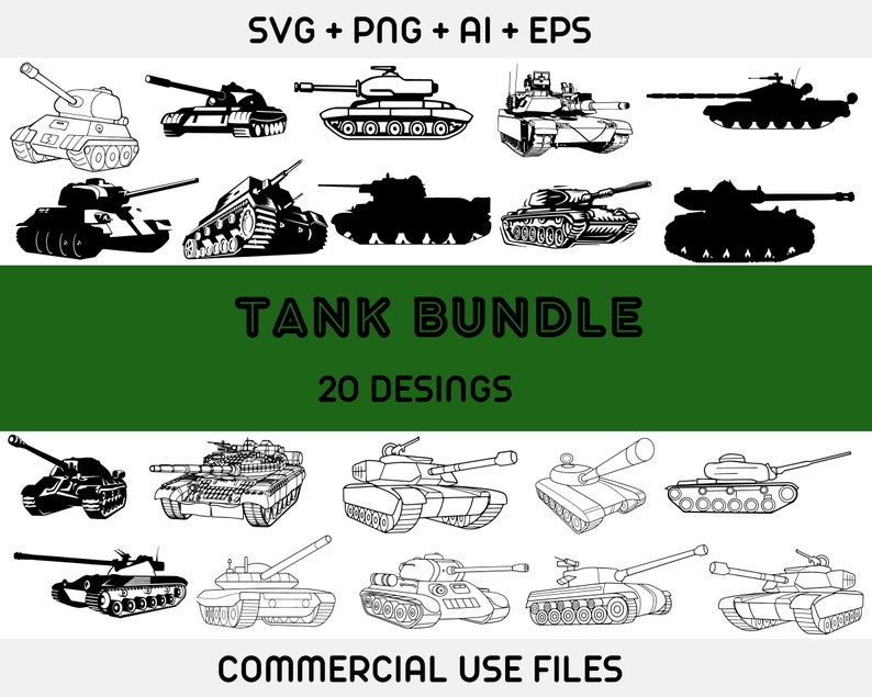 Tank SVG Bundle Military Tank SVG Army Tank Svgunited - Etsy