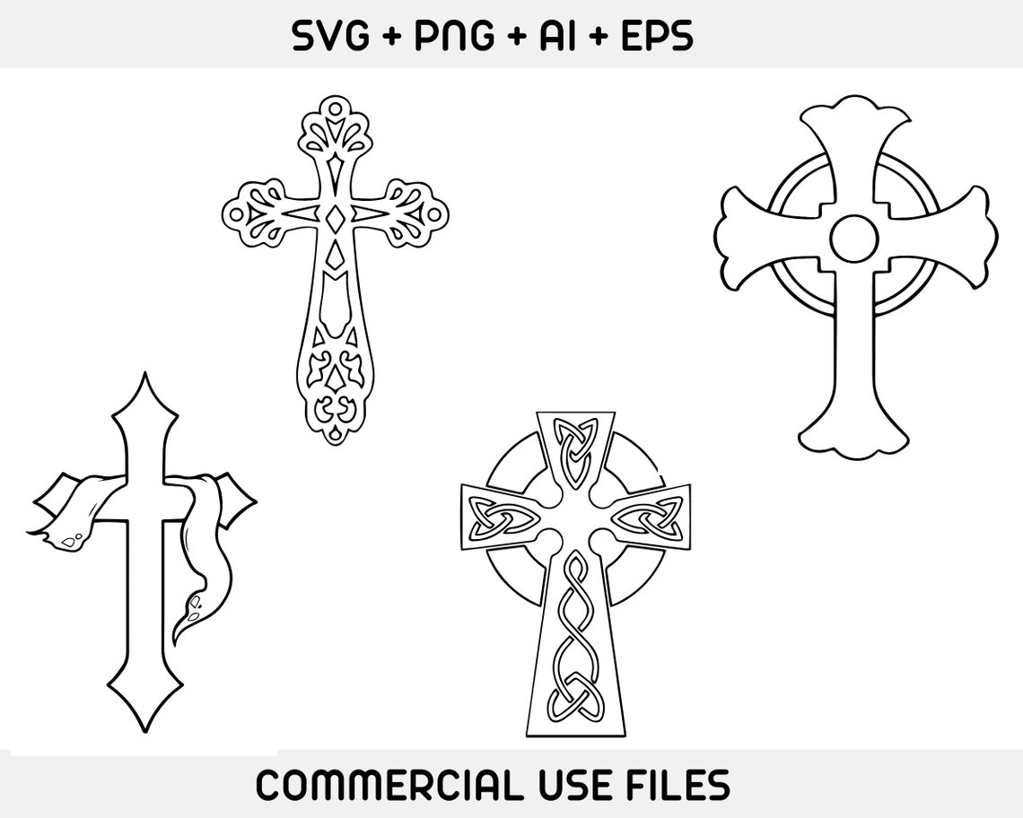 Cross Svg Bundle Christian Svg Christian Cross Clipart - Etsy