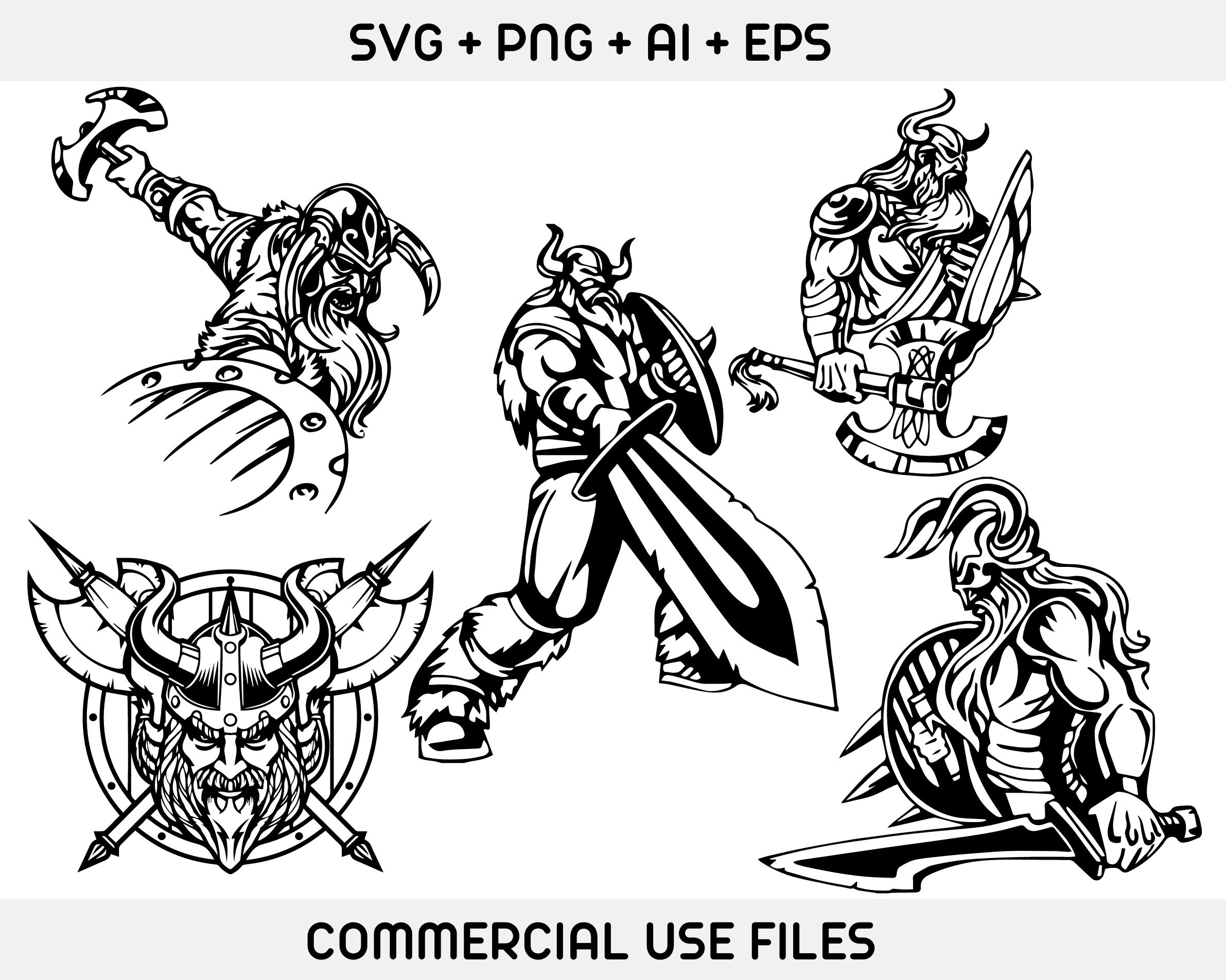 Viking Svg Viking Svg Bundle Viking Tattoo Barbarian Svg - Etsy UK
