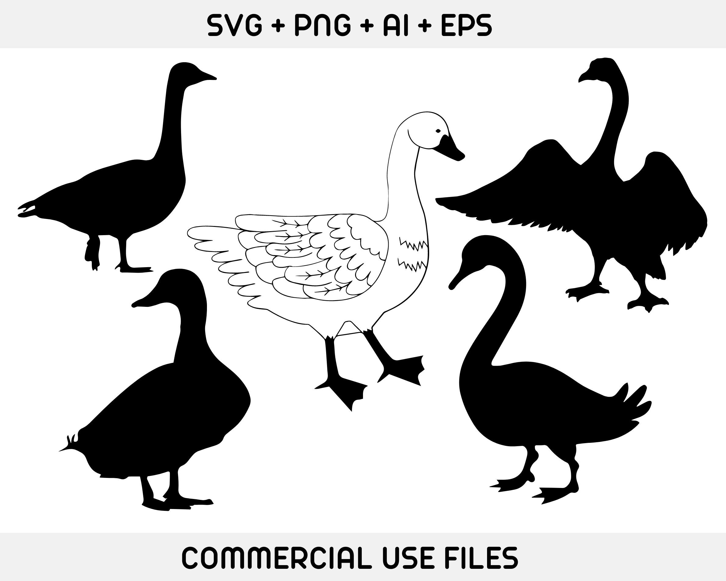 Goose SVG Cut File Flying Geese SVG Goose Silhouette - Etsy Hong Kong