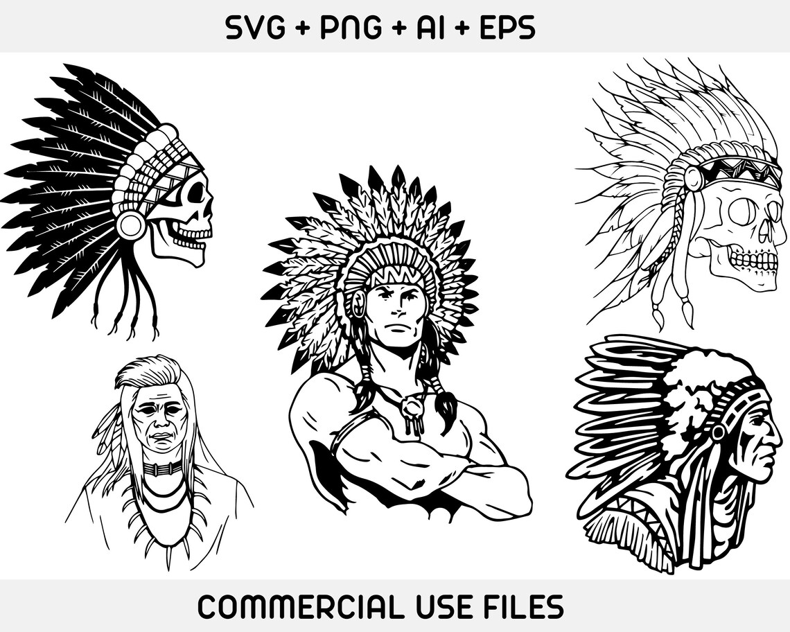 Native Svg Native American Svg Headdress Svg War Bonnet - Etsy