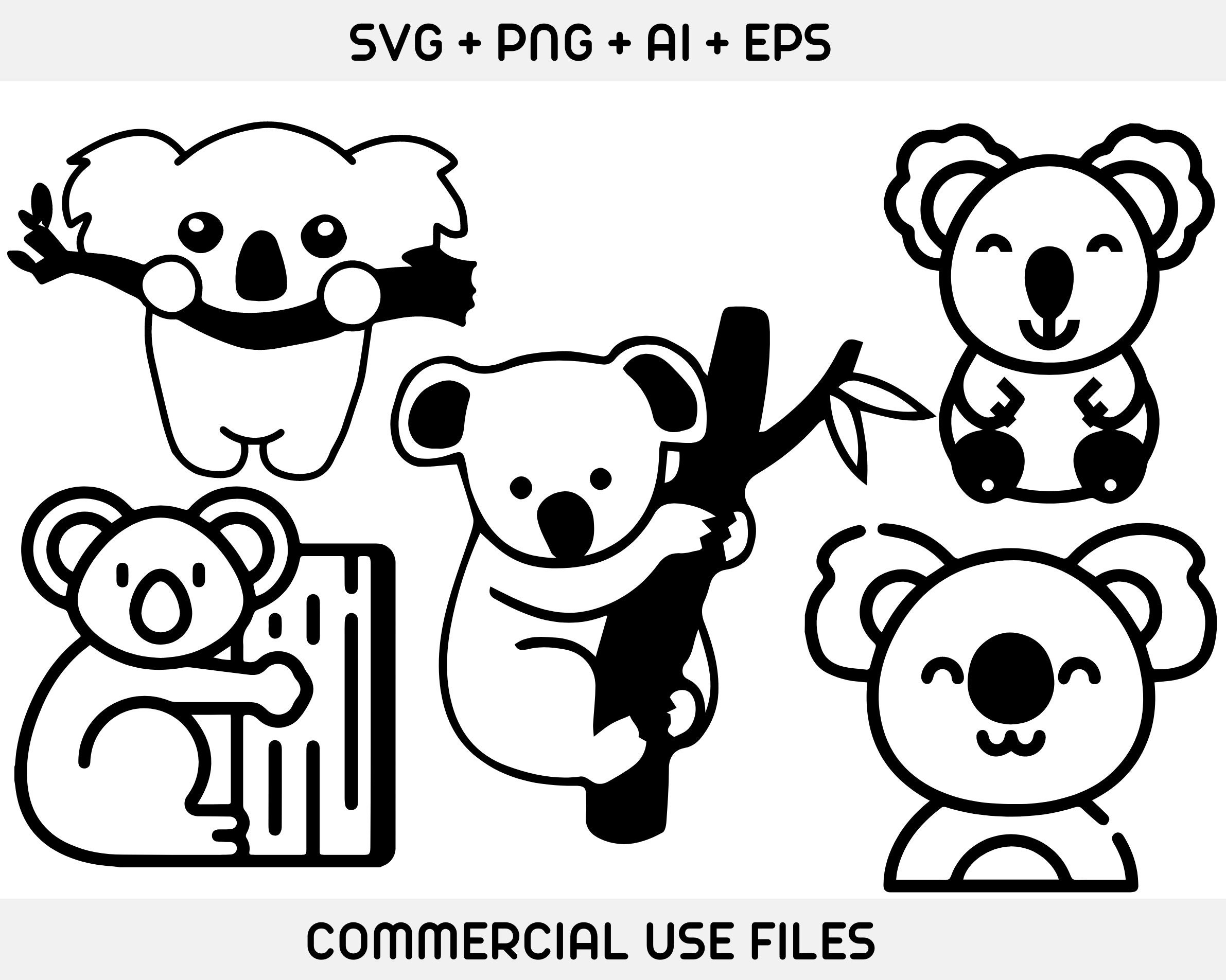 Koala Svg Cut Filekoala Svg Bundleanimal Svg Australia Wild - Etsy ...