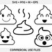 Cute Poop Svg,poop Emoji Svg Bundle,toilet,shirt,smiling Poop, Poop ...
