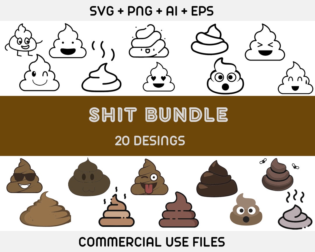 Cute Poop Svg,poop Emoji Svg Bundle,toilet,shirt,smiling Poop, Poop ...