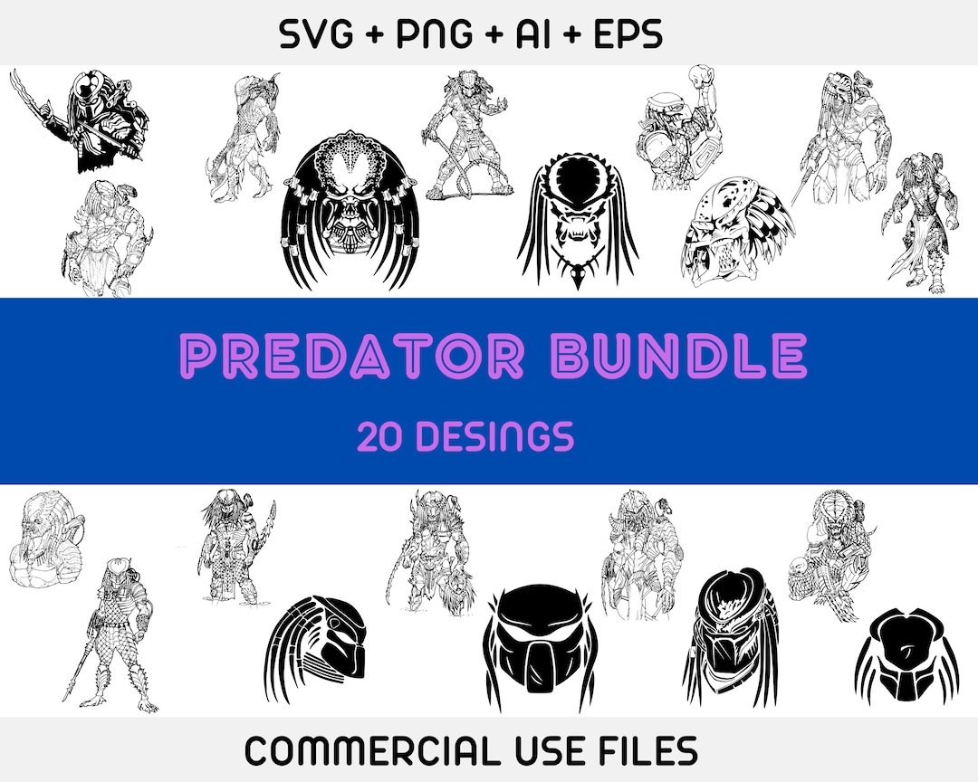 Predator Svg Bundle,predator SVG, Predator Clip Art, Depredador Svg ...