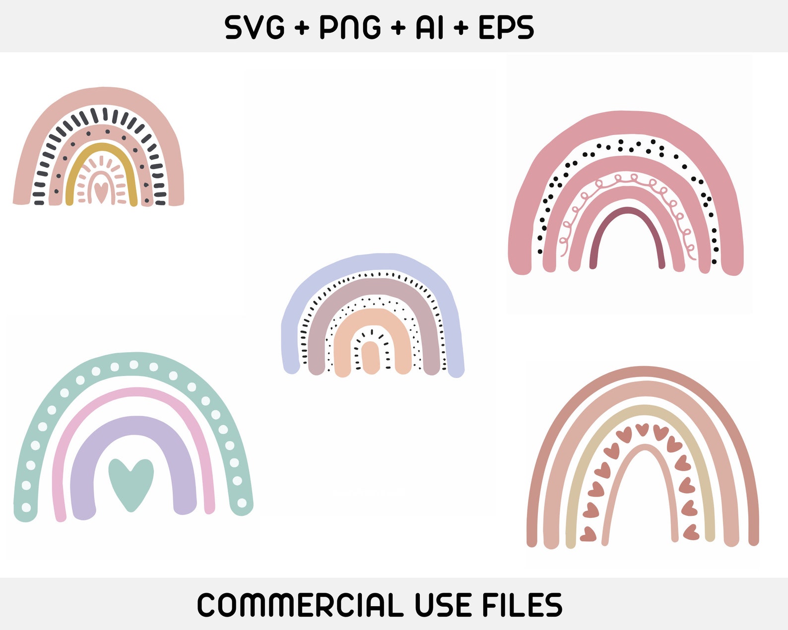 Rainbow Svg Bundle Rainbow Svg Rainbow Clipart Rainbow With - Etsy