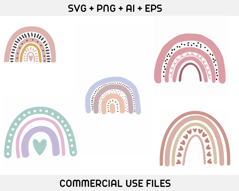 Rainbow Svg Bundle Rainbow Svg Rainbow Clipart Rainbow With - Etsy