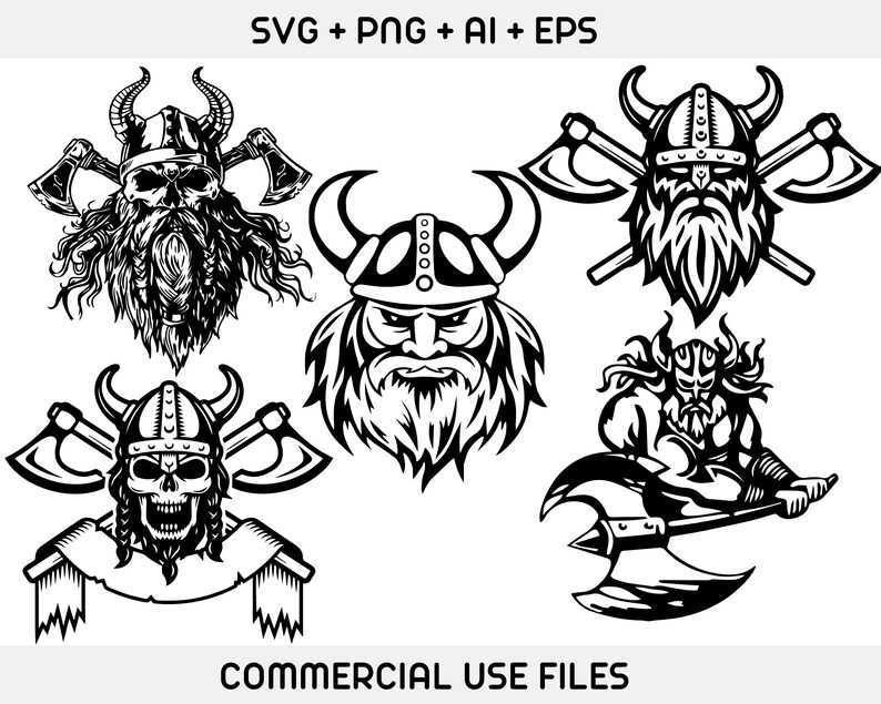 Viking Svg, Viking Svg Bundle, Viking Tattoo, Barbarian Svg, Horns Svg ...