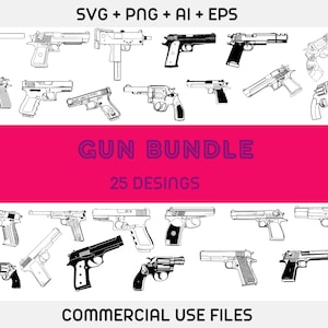 Guns SVG, Military Weapon Svg, Pistol Svg, Weapon Svg, Clipart ...