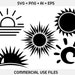 Sun SVG, Sun Clipart, Sunshine SVG, Cute Sun SVG, Cut Files, Cricut,sun ...
