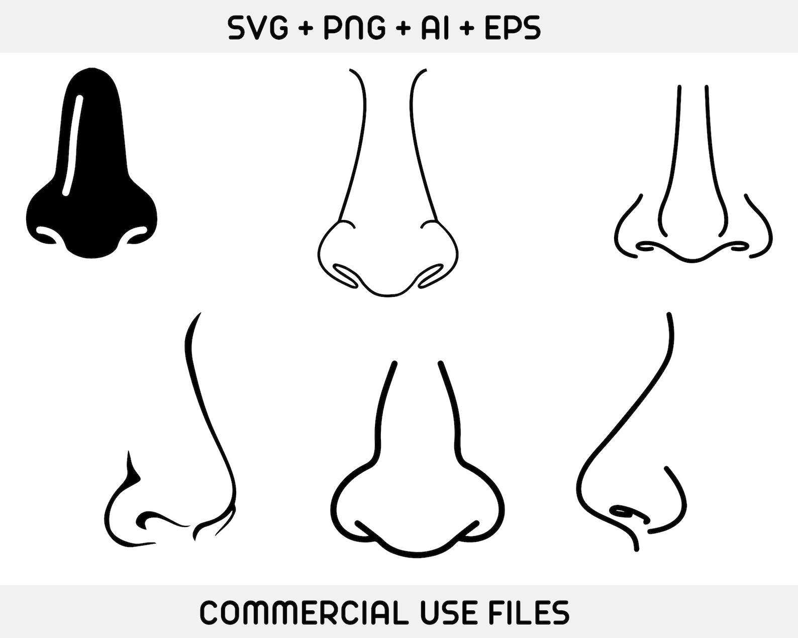 Nose Svg Nose Clipart Nose Svg Bundle Nose Silhouette - Etsy