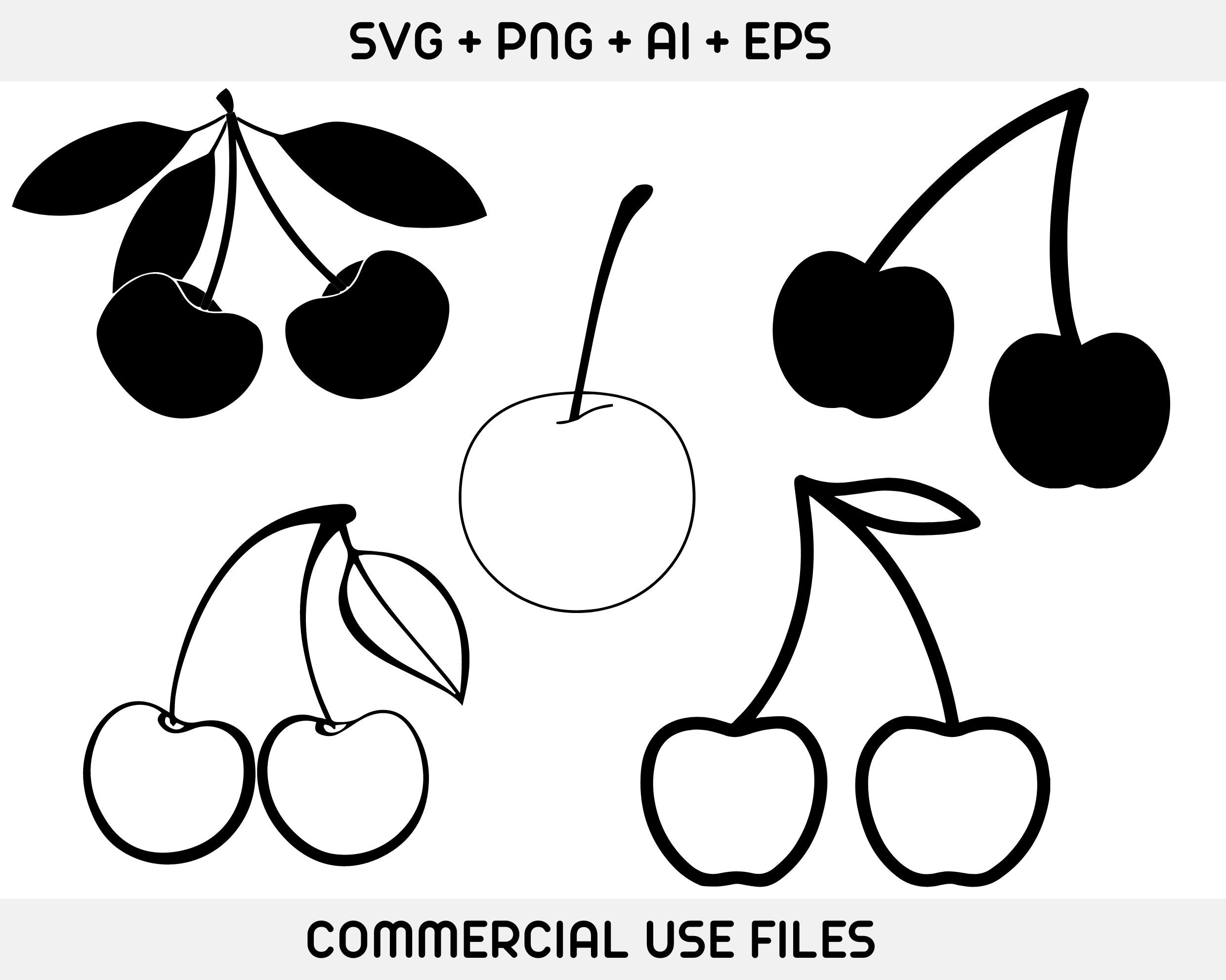 Cherry SVG Bundel Cherry vector Cherry gesneden bestanden - Etsy Nederland