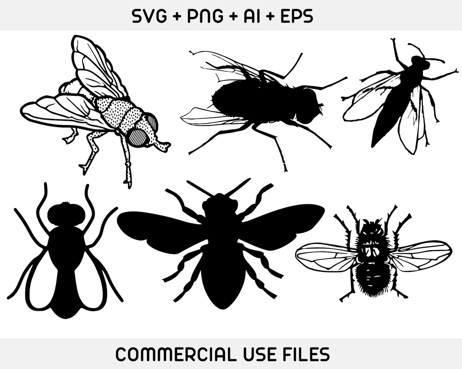 Insect SVG Insect Bundle SVG Fly Vector Fly Bundle SVG - Etsy