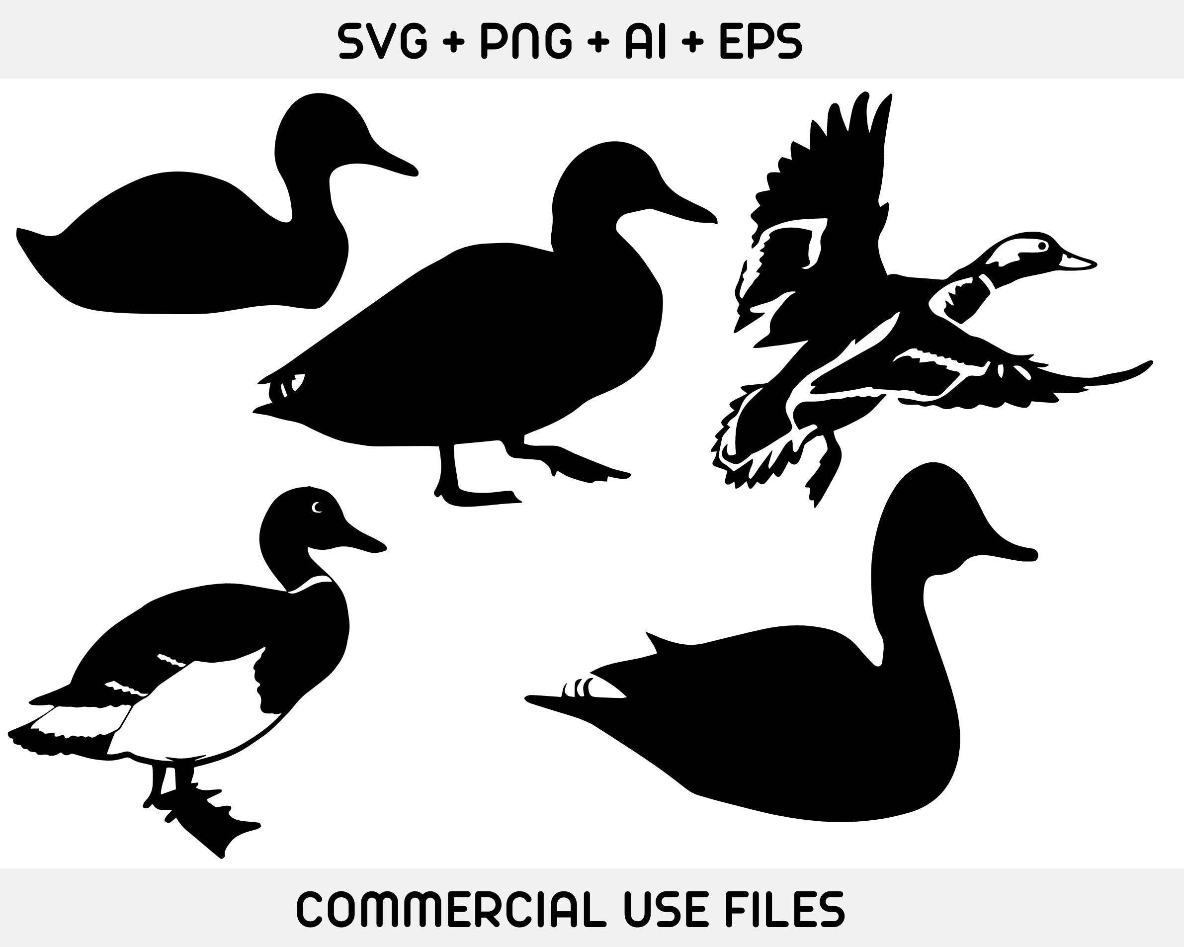Pato SVG Animal SvgSilueta de patoArchivos de corte - Etsy España