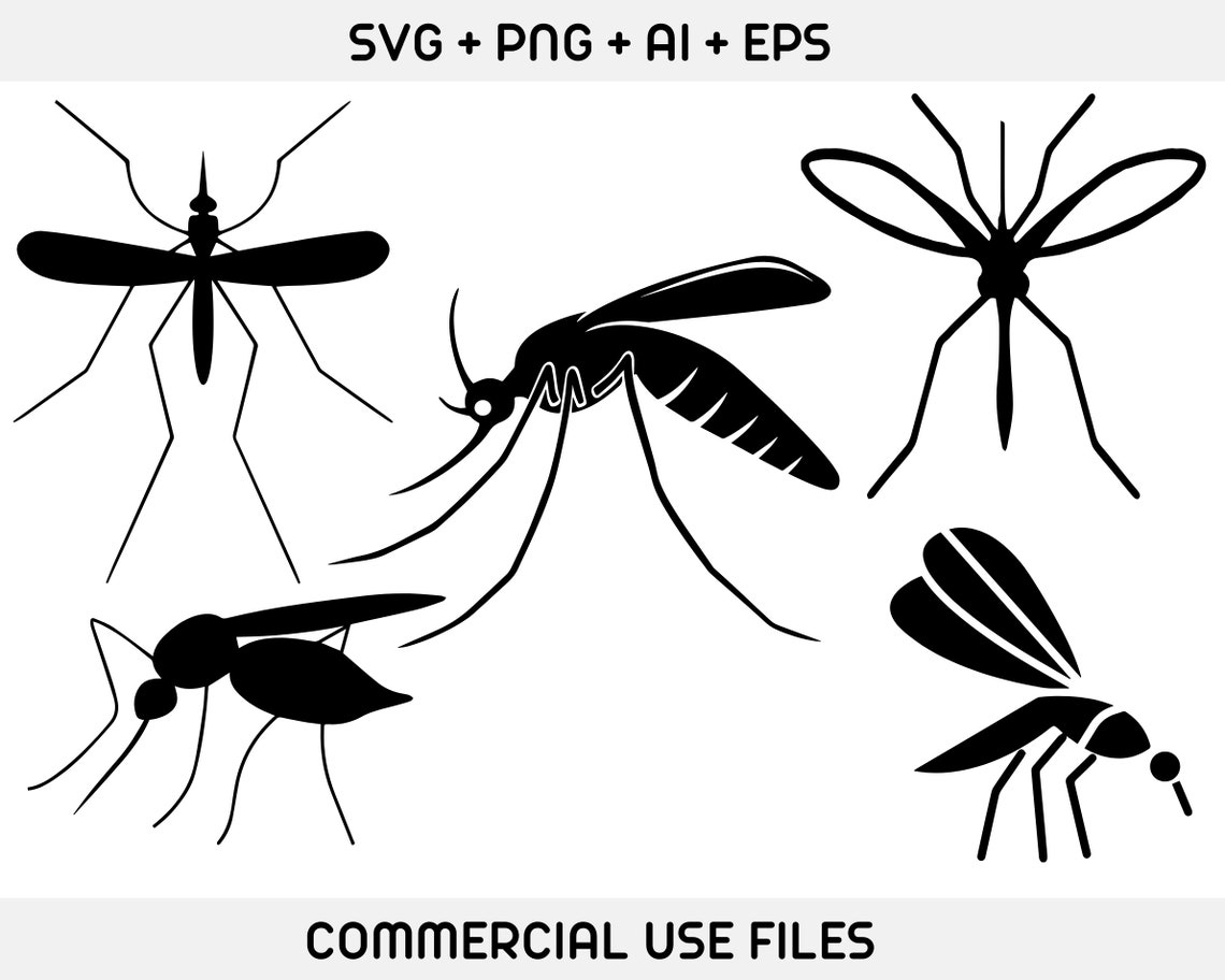Mosquito SVG Mosquito PNG Mosquito Clipart Mosquito Cut - Etsy