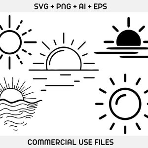 Sun SVG, Sun Clipart, Sunshine SVG, Cute Sun SVG, Cut Files, Cricut,sun ...
