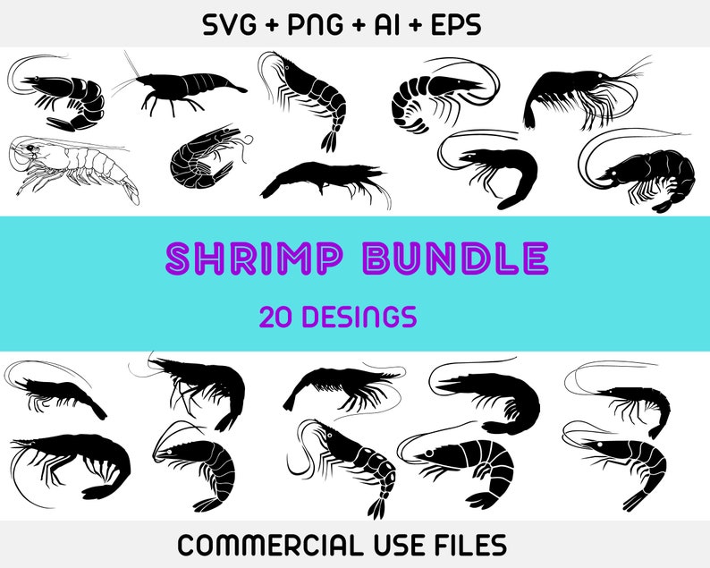Shrimp SVG Bundle, Shrimp Svg, Shrimp Png, Shrimp Eps, Shrimp Vector ...