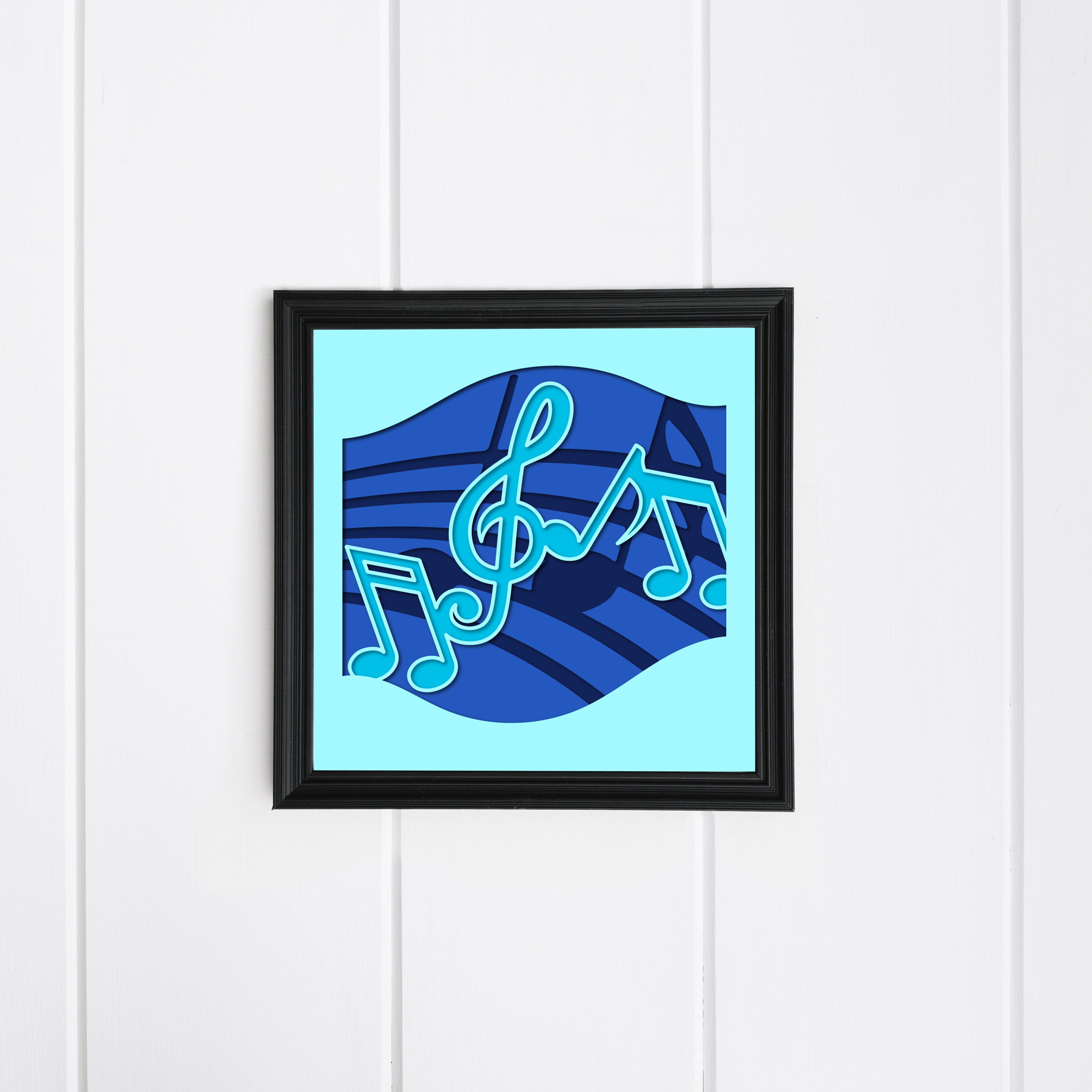 Notes Shadow Box Svg 3D Notes Shadow Box Music Paper Cut - Etsy