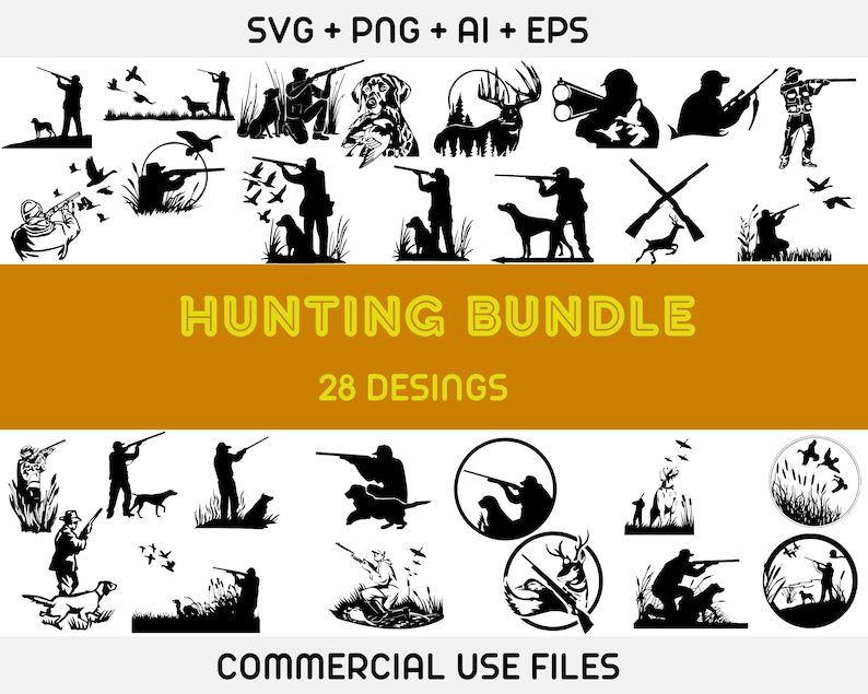 Hunting Svg Bundle Hunting Season Guns Print Animalhunter - Etsy