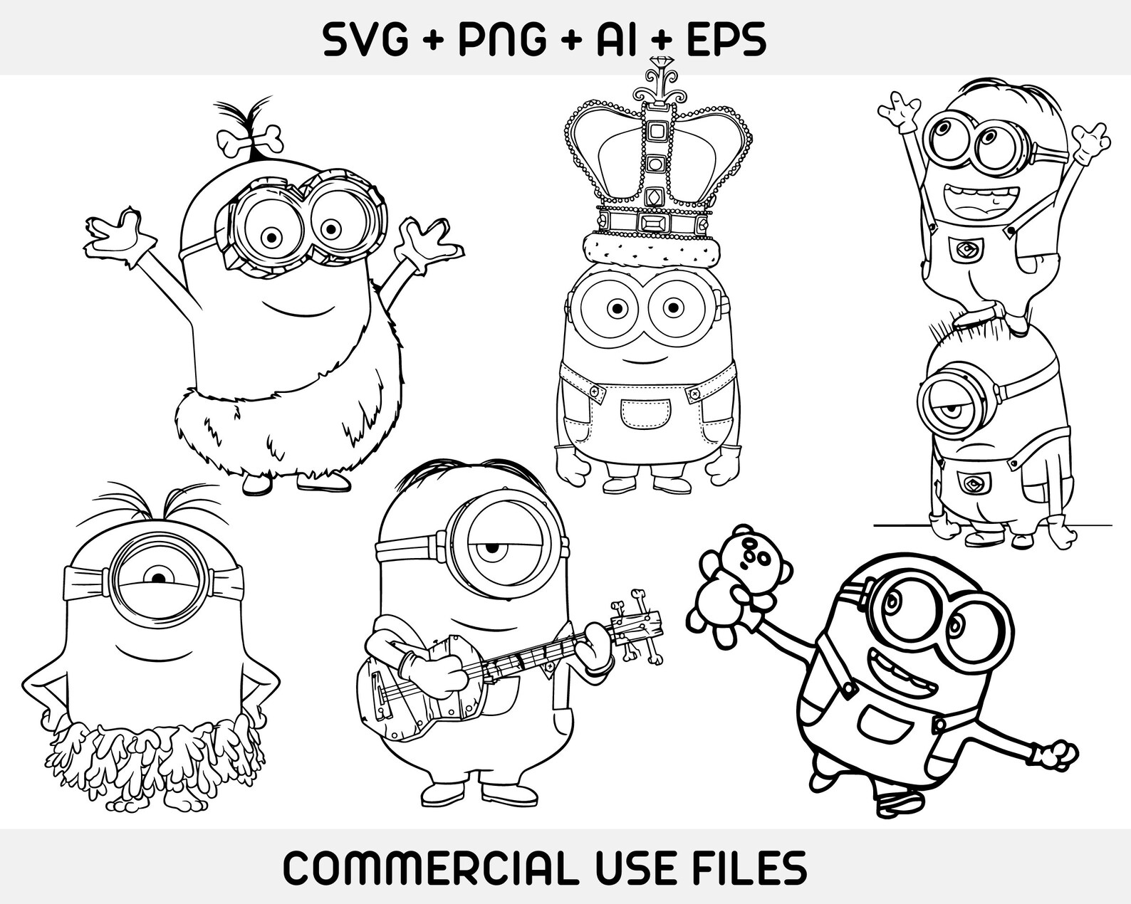 Minions Bundle Svg, Minions Svg, Minions Cricut, Minios Vector, Minios ...