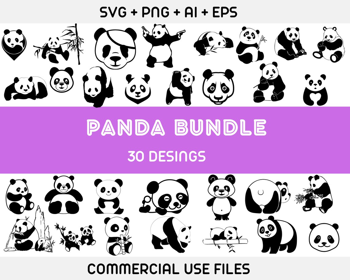 Panda Bear SVG Panda Sv Bear Svg Cute Panda Svg Panda - Etsy