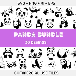 Panda Bear SVG, Panda Sv , Bear Svg, Cute Panda Svg, Panda Face Svg ...