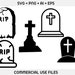 Tombstones SVG, Graveyard SVG, Halloween Graveyard, Tombstones Cut File ...