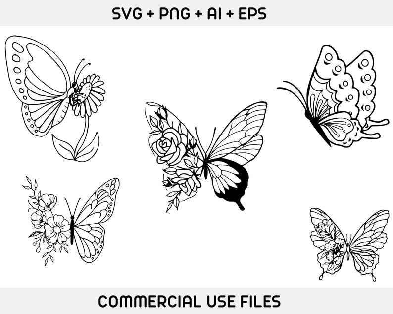 Butterfly SVG Bundle Butterfly SVG Butterfly Silhouette - Etsy
