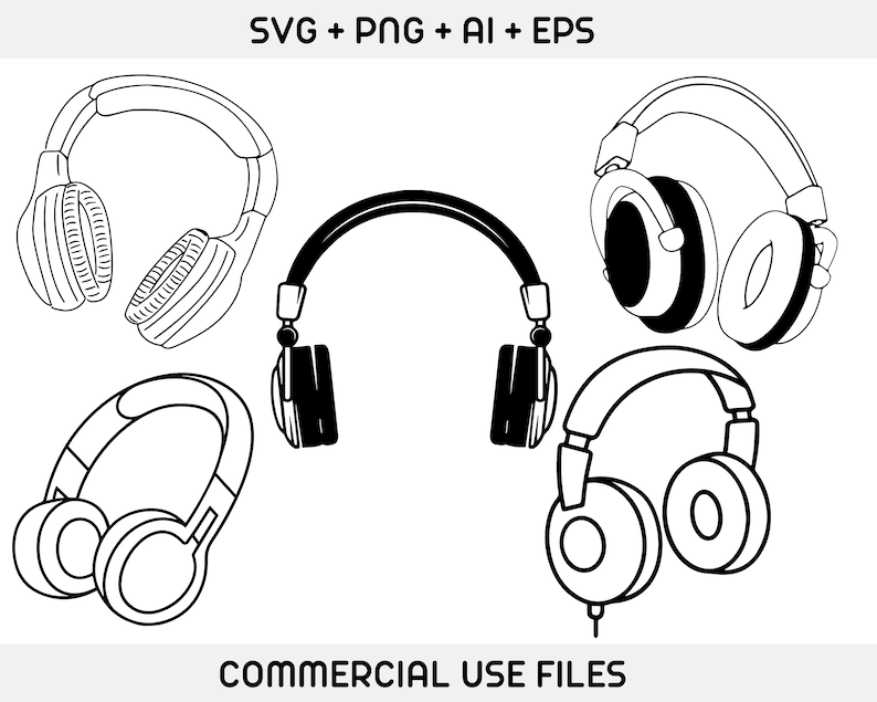 Headphone Svg Headset Svg DJ Svg Music Svgheadphones - Etsy