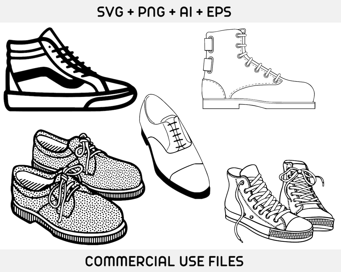 Shoes Bundle SVG Shoes SVG Shoes Cut File Shoes Png Shoes - Etsy