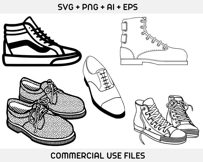 Shoes Bundle SVG Shoes SVG Shoes Cut File Shoes Png Shoes - Etsy