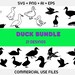 Duck SVG Animal Svgduck Silhouettesvg Cut Filesduck Bundle - Etsy