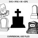 Tombstones SVG, Graveyard SVG, Halloween Graveyard, Tombstones Cut File ...